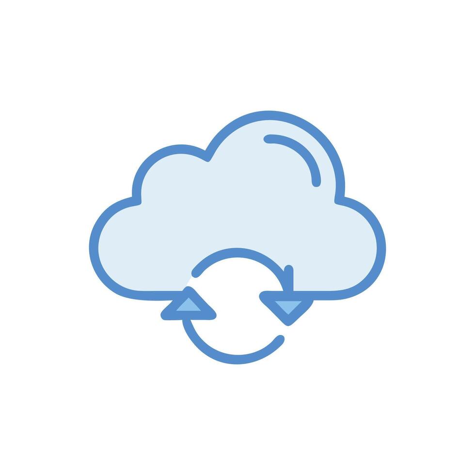 Stylized cloud with circular arrows representing data synchronization 65410333 Vector Art at ...