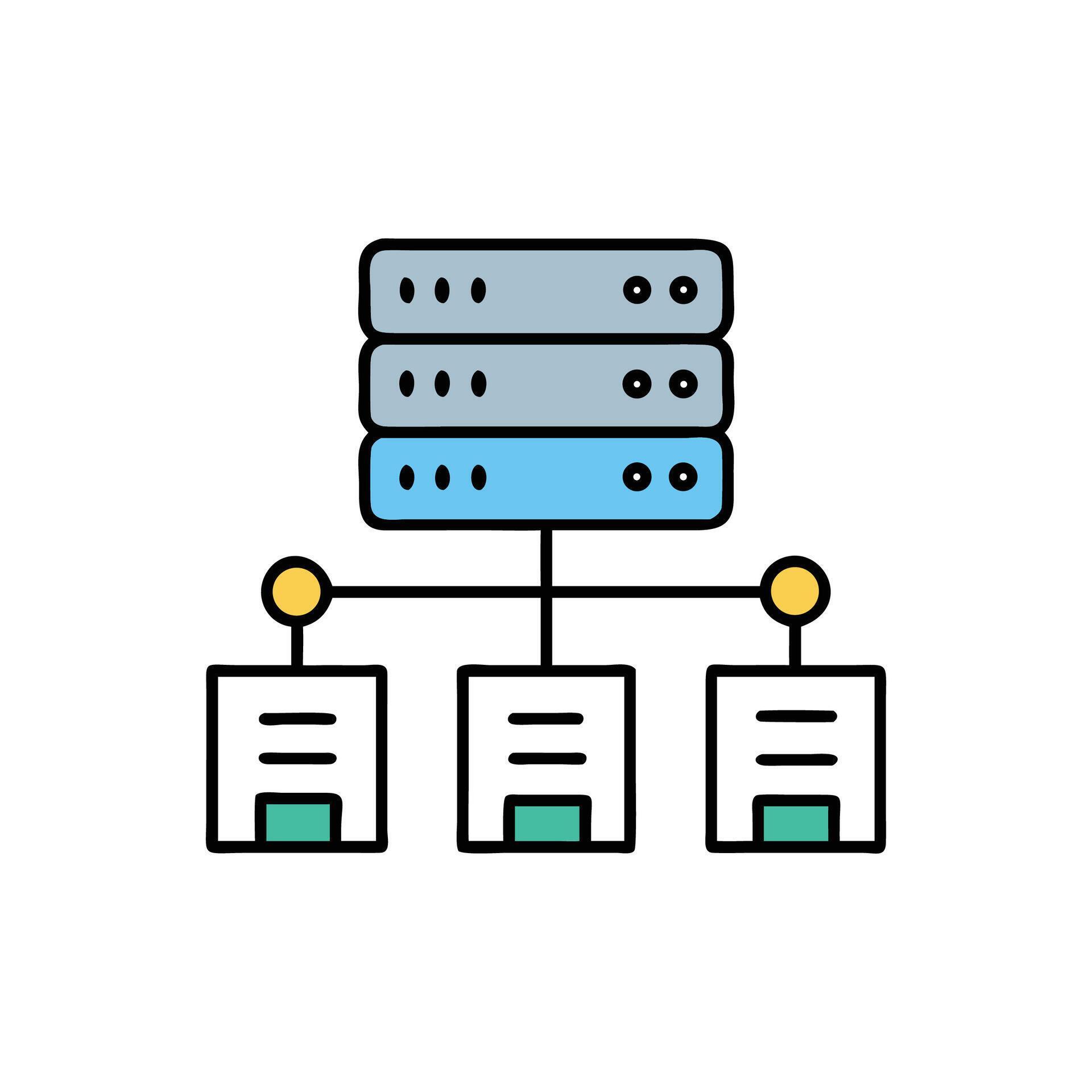 Illustration of a Server System Network Connection Setup 65410809 Vector Art at Vecteezy