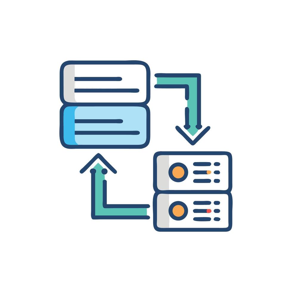Data synchronization between servers through connected arrows ... Data synchronization between servers through connected arrows ...