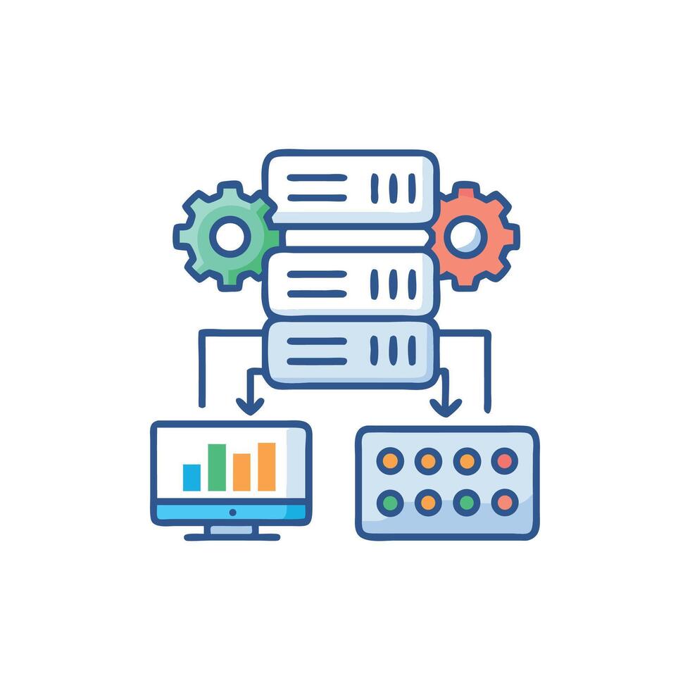 Data processing network server with charts and control panel 65410948 ...