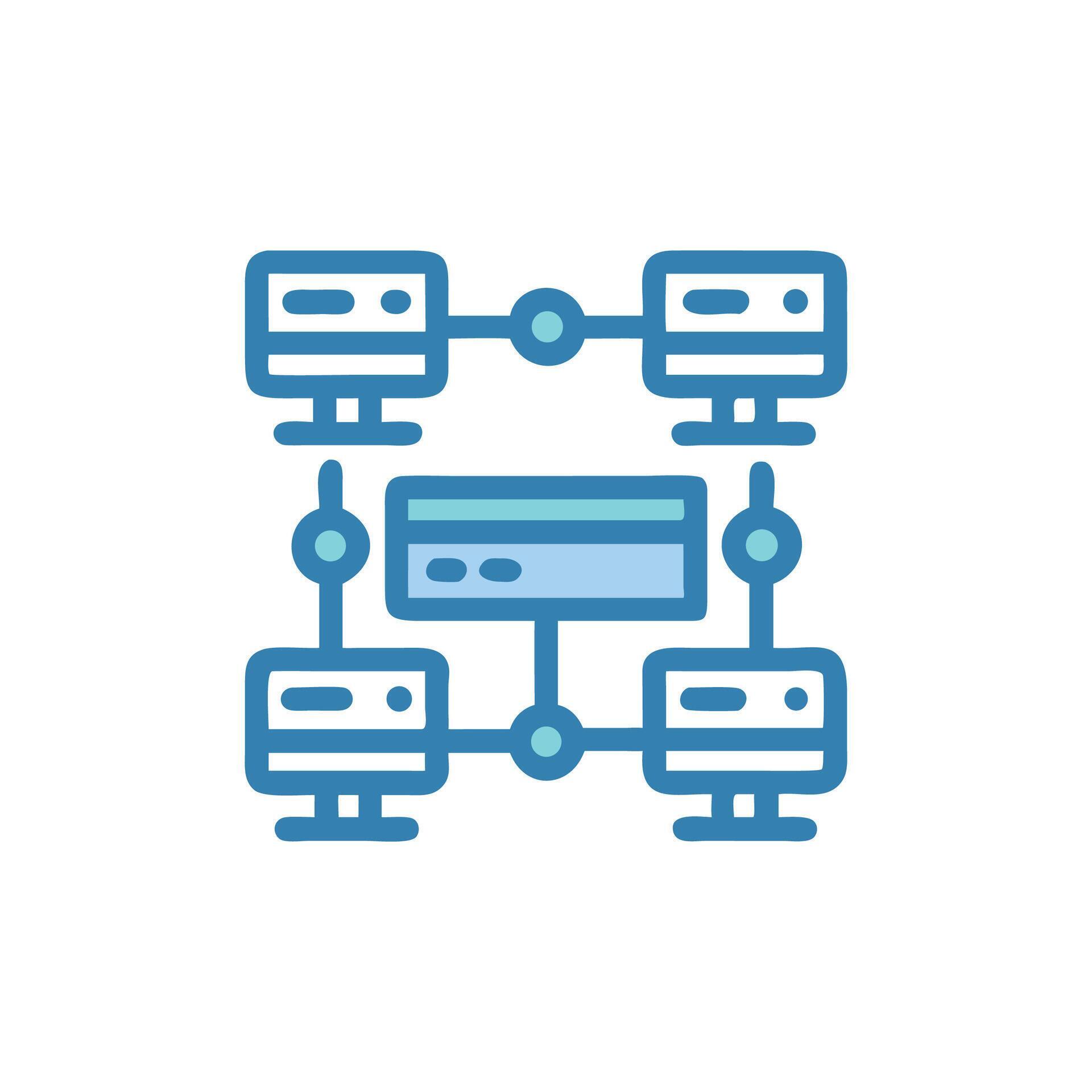 Abstract Computer Network Diagram on White Background Illustration 65411436 Vector Art at Vecteezy