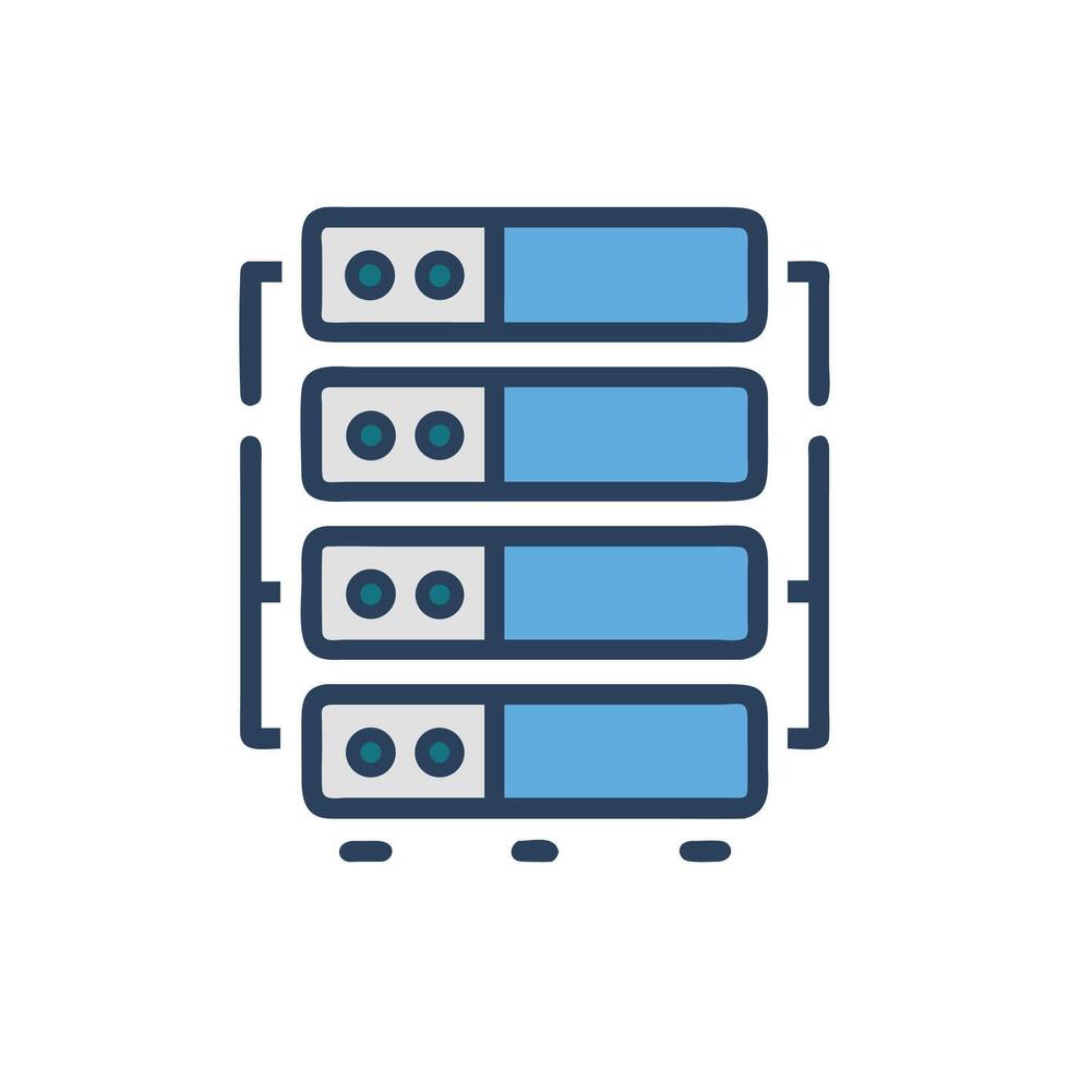 Stacked Servers Icon Depicting Data Storage and Networking 65411794 Vector Art at Vecteezy