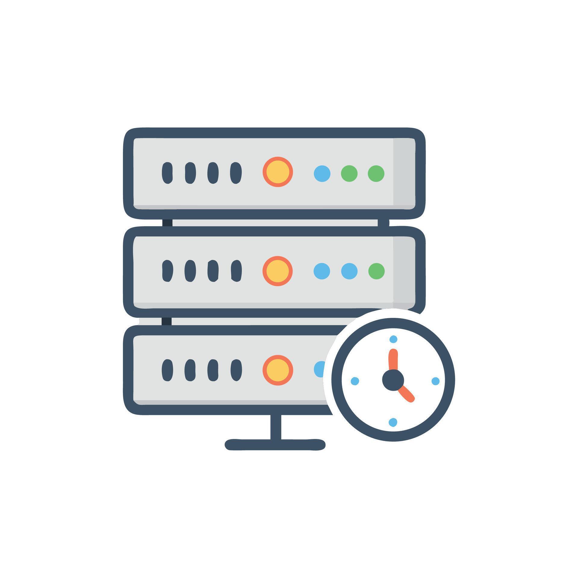 Server with clock representing data processing time illustration 65411980 Vector Art at Vecteezy