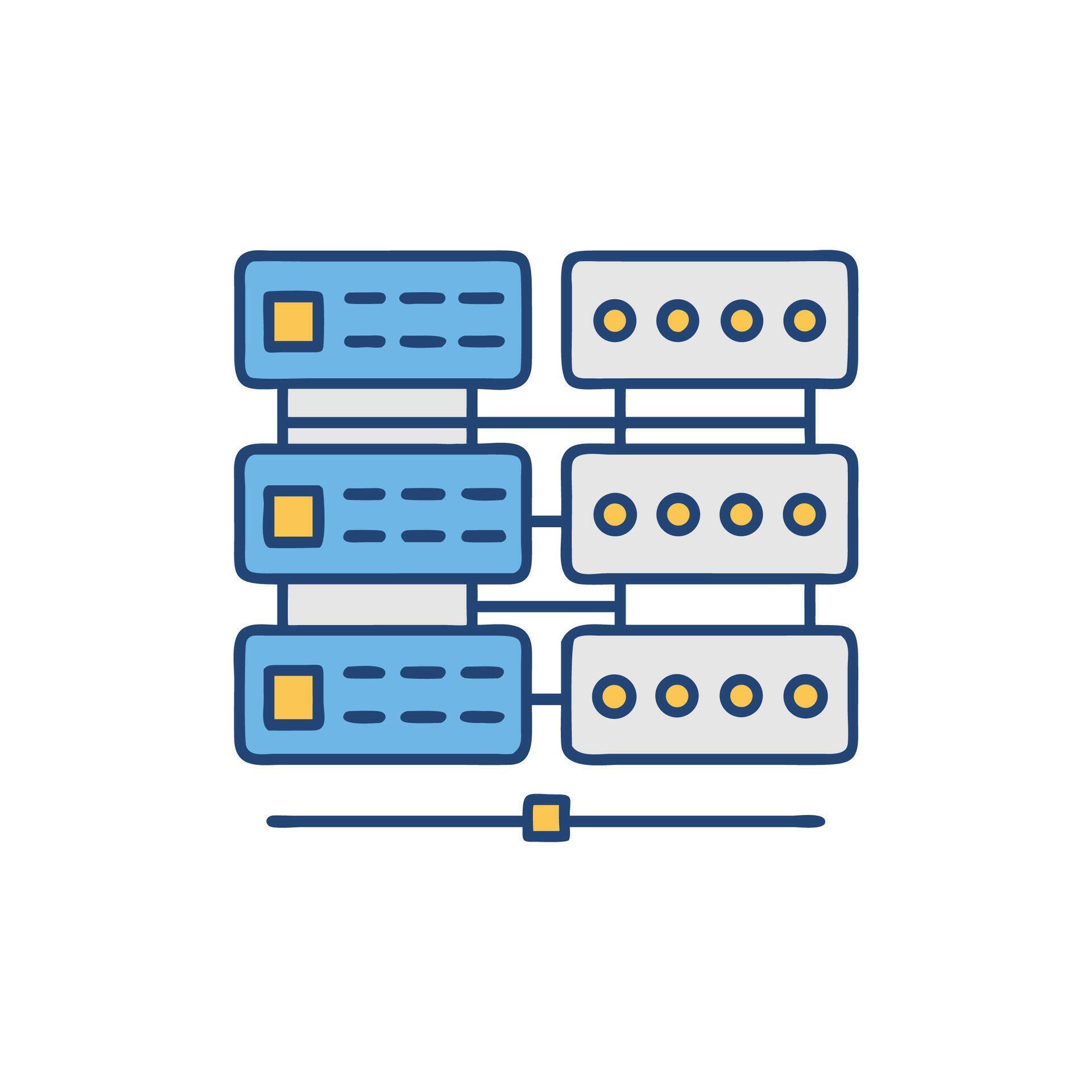 Stylized graphic of interconnected server database network illustration 65412029 Vector Art at ...