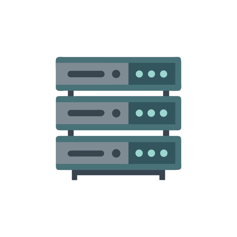 Isolated flat icon illustration of a computer server rack 65412036 ...