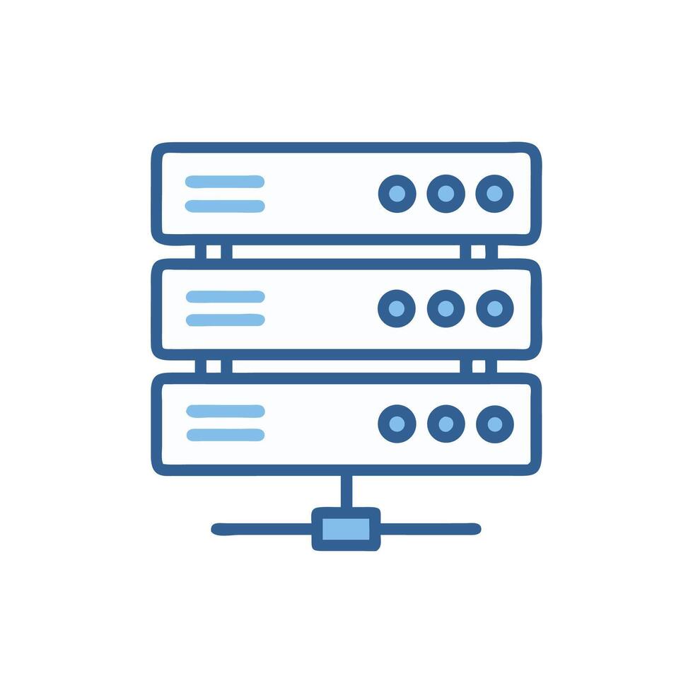Stylized data server stack icon on White Background 65412340 Vector Art at Vecteezy