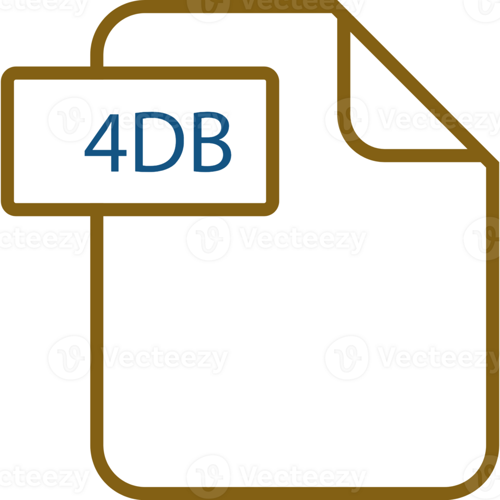 4db File Format Icon Rounded Shapes Outline 65419799 Png
