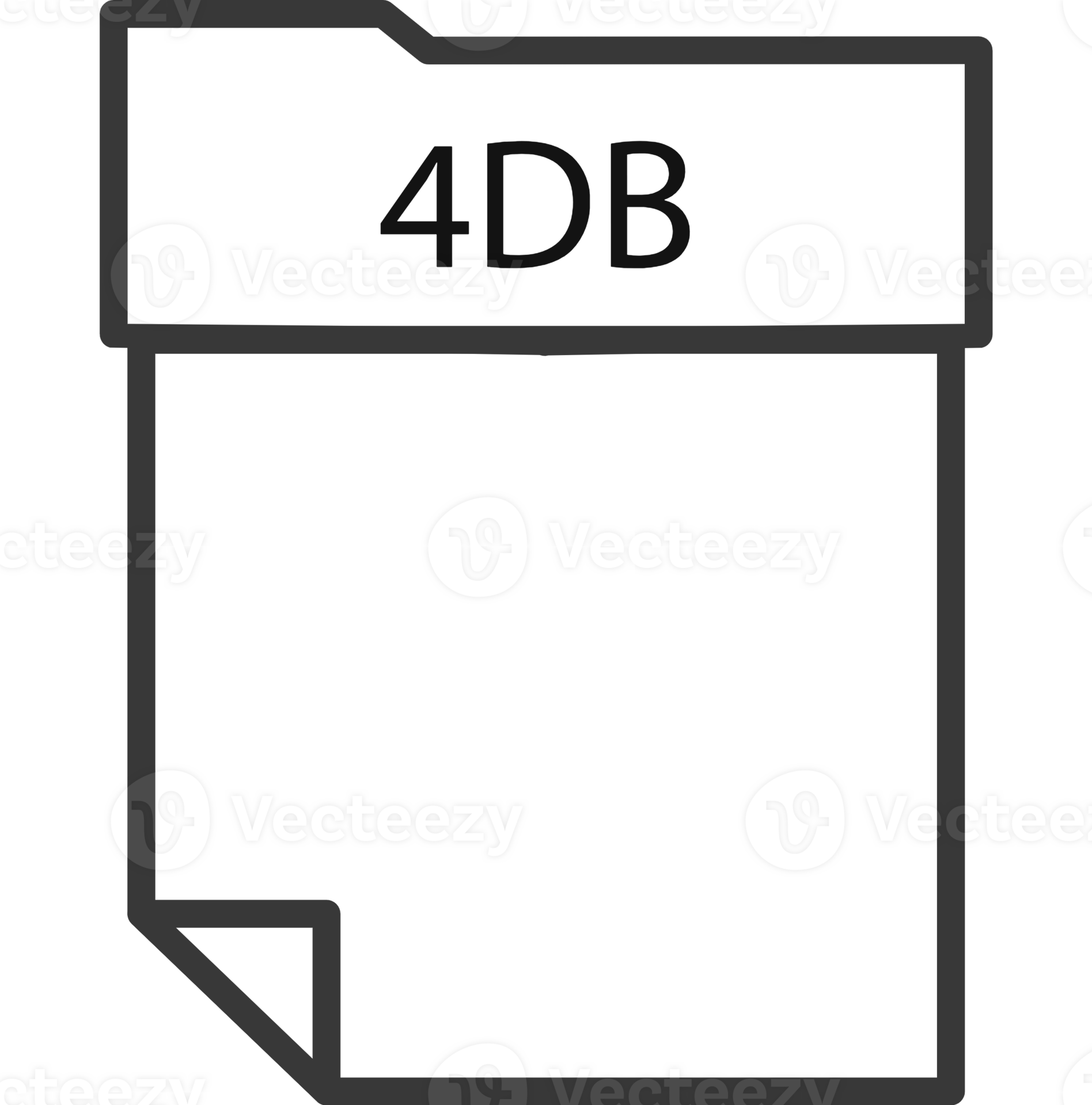4db File Format Minimal Icon With Thick Outline 65419807 Png