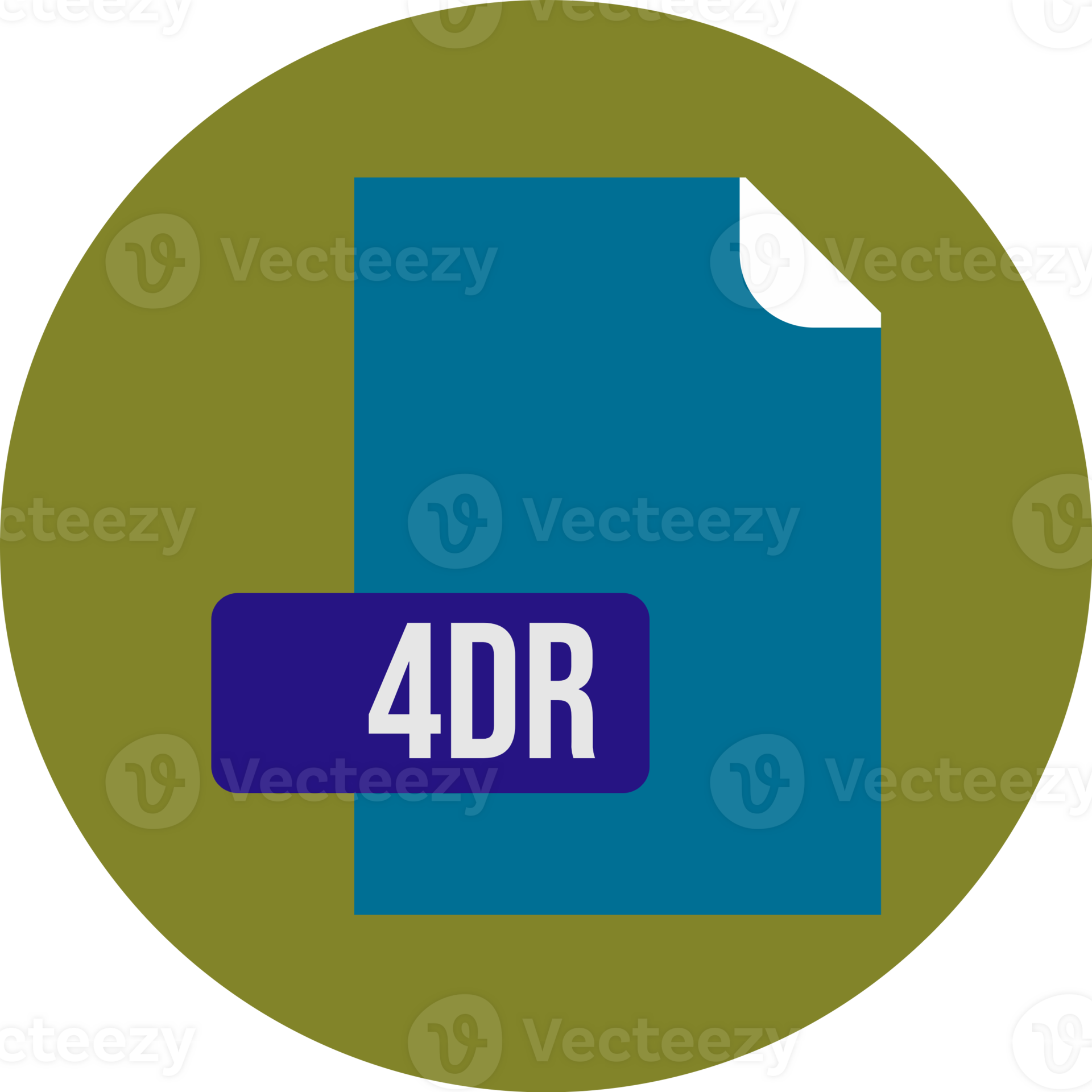 4dr File Format Icon Rounded Circle Bg 65419970 Png