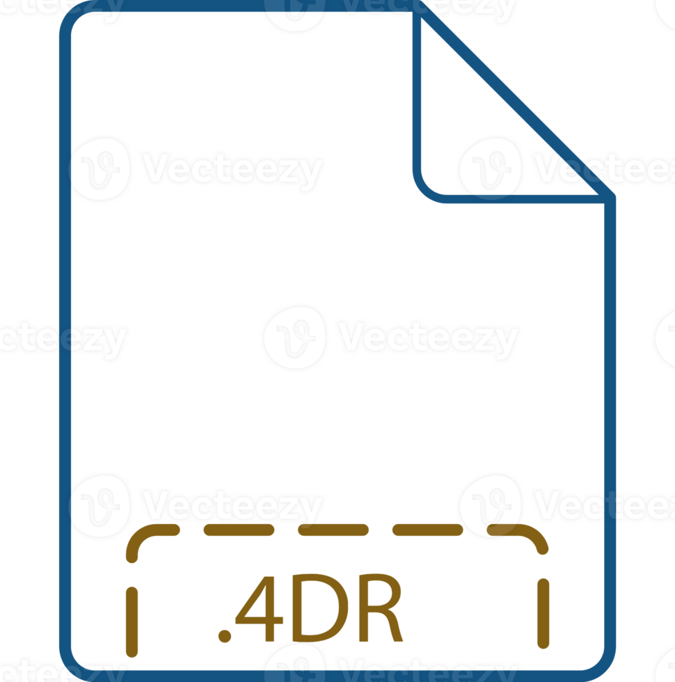 4dr File Icon Deep Rounded Outline 65419984 Png