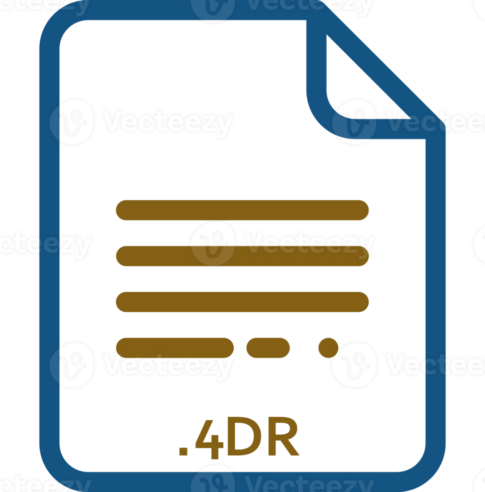 4dr File Icon With Symbol 65420009 Png