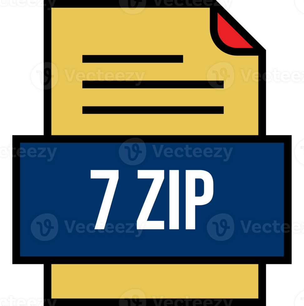 7 Zip File Icon Fill And Outline Crisp Corners 65420033 Png