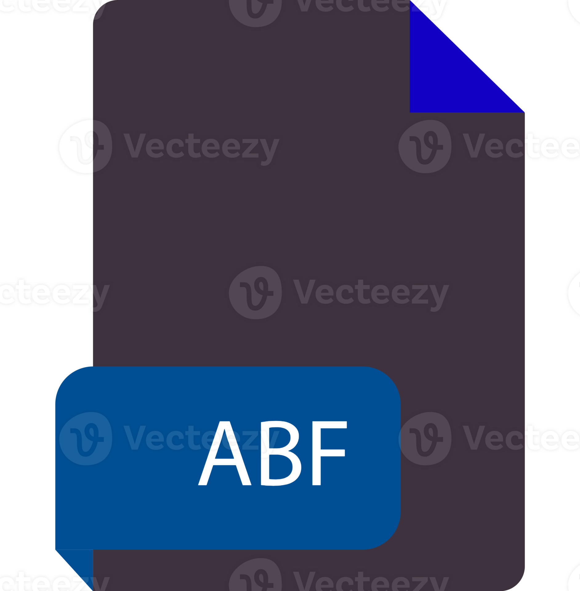 Abf File Extension Icon Crisp Corners Grey Colors 65420156 PNG