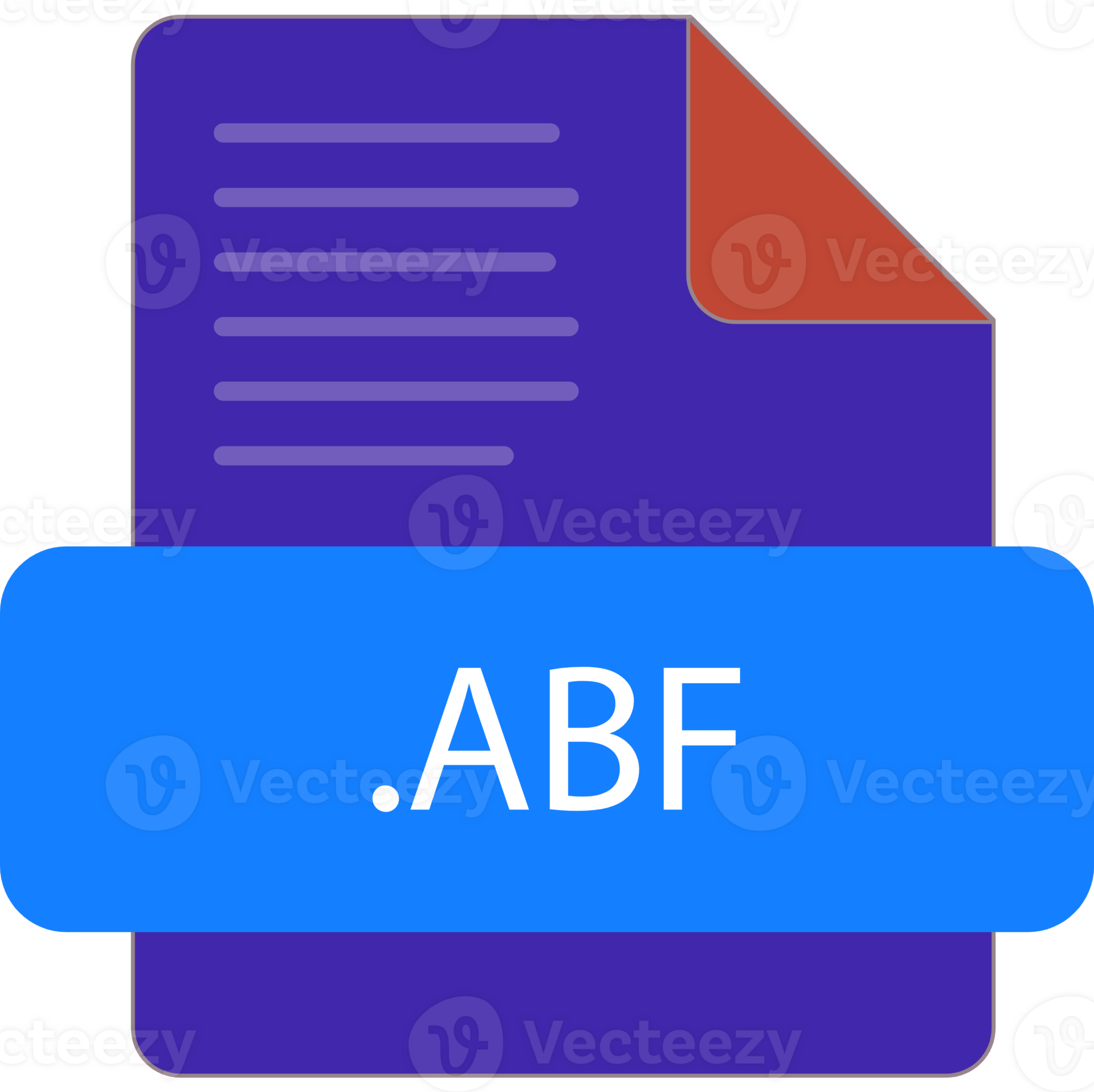 Abf File Extention Icon Old Minimal Color Fill 65420171 Png