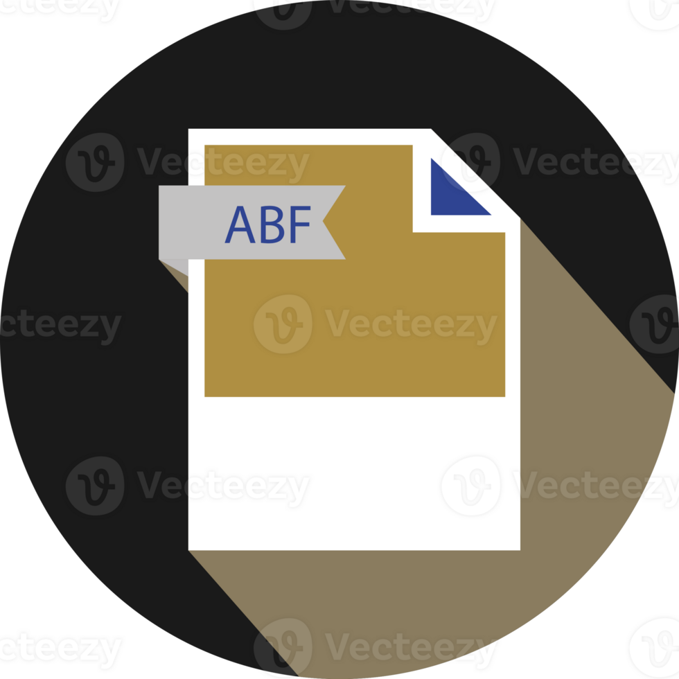 Abf File Format Icon And Black Shadow Circular Shape 65420173 Png