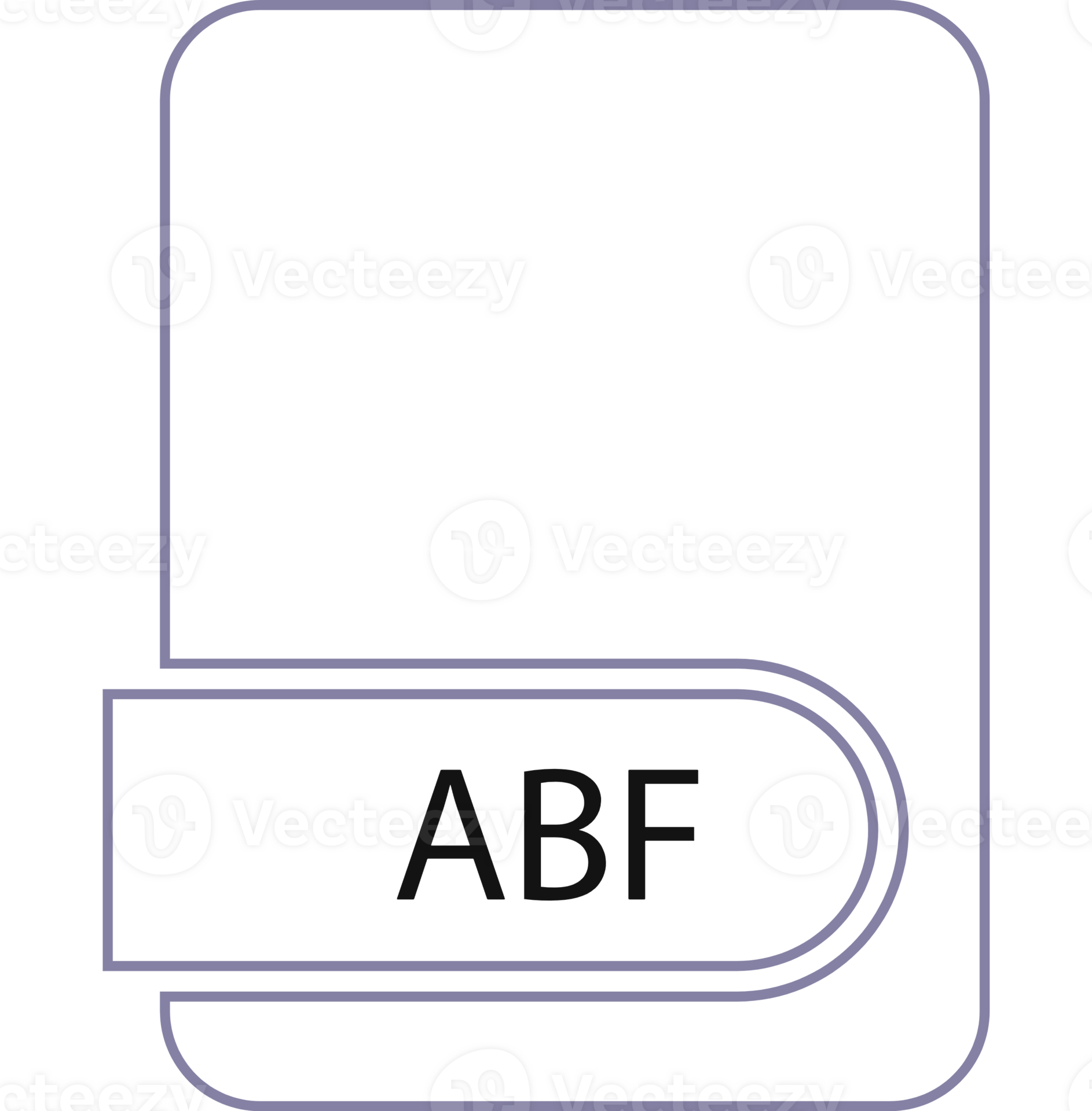 Abf File Format Icon Black Outline And Light Color Text 65420176 Png