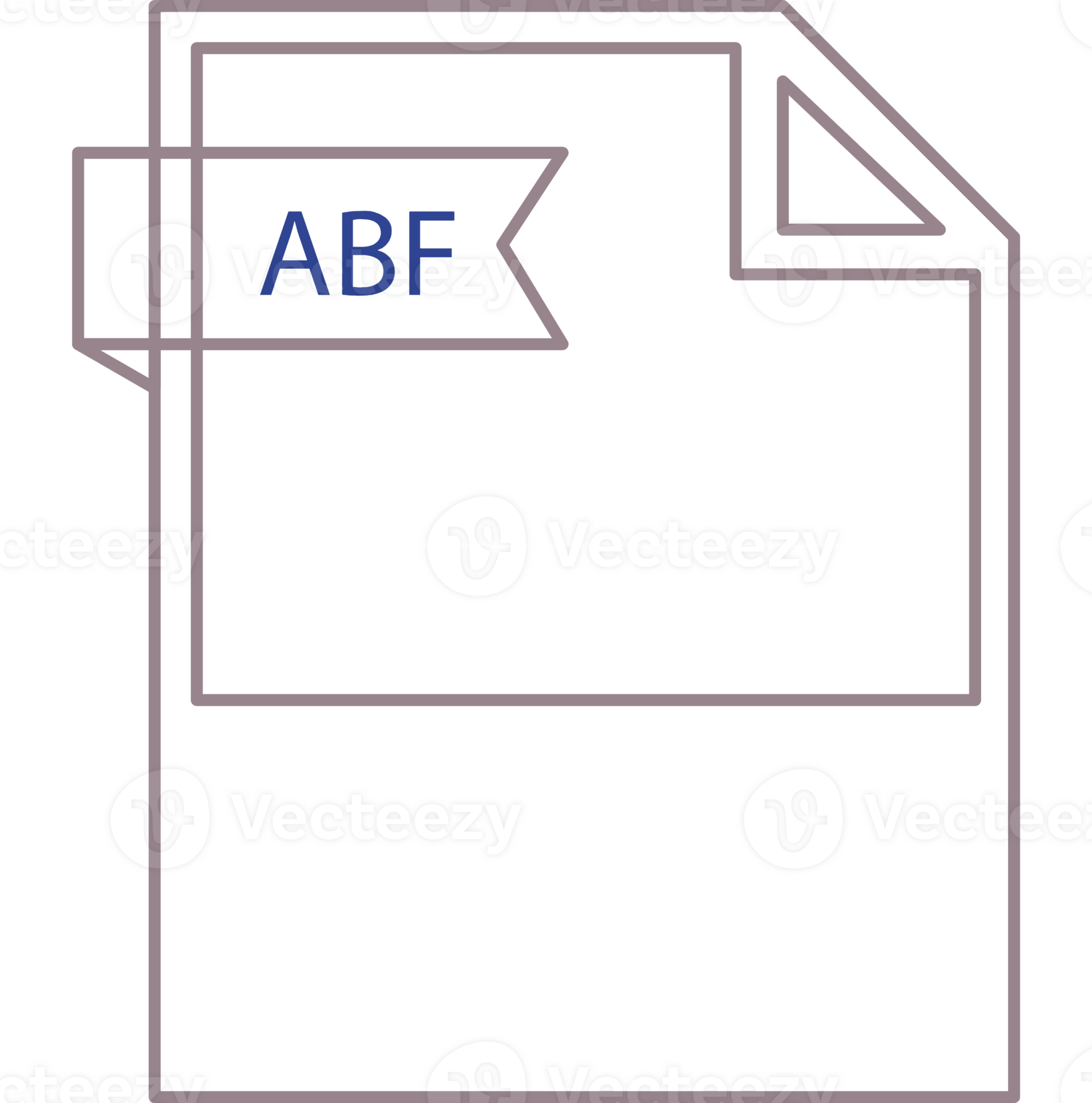 Abf File Format Icon Black Outline 65420177 Png