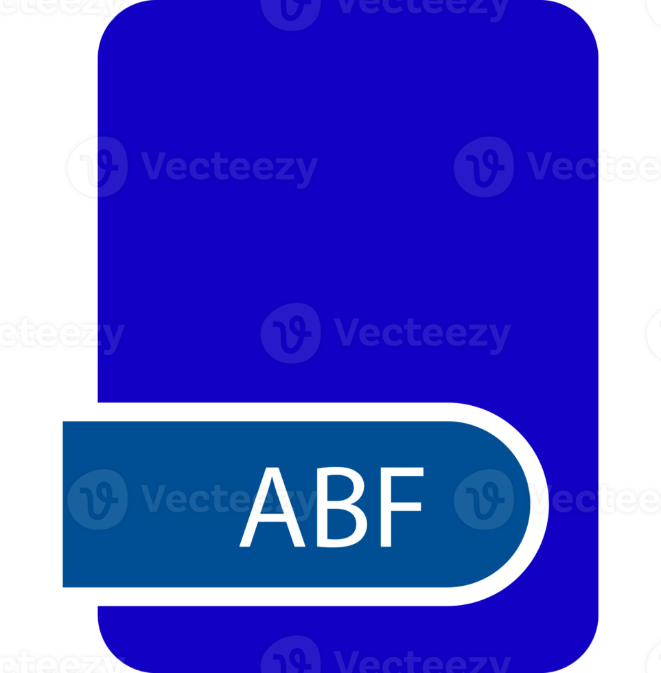 Abf File Format Icon With Contour 65420196 Png