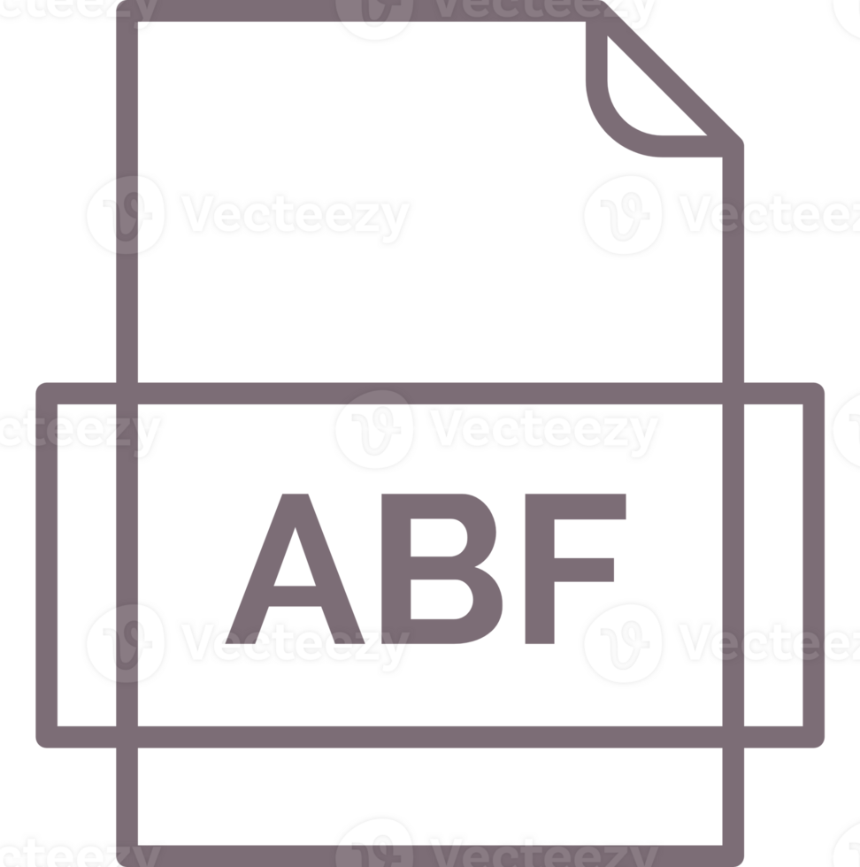 Abf File Icon Thick Outline Rounded Corners 65420218 Png