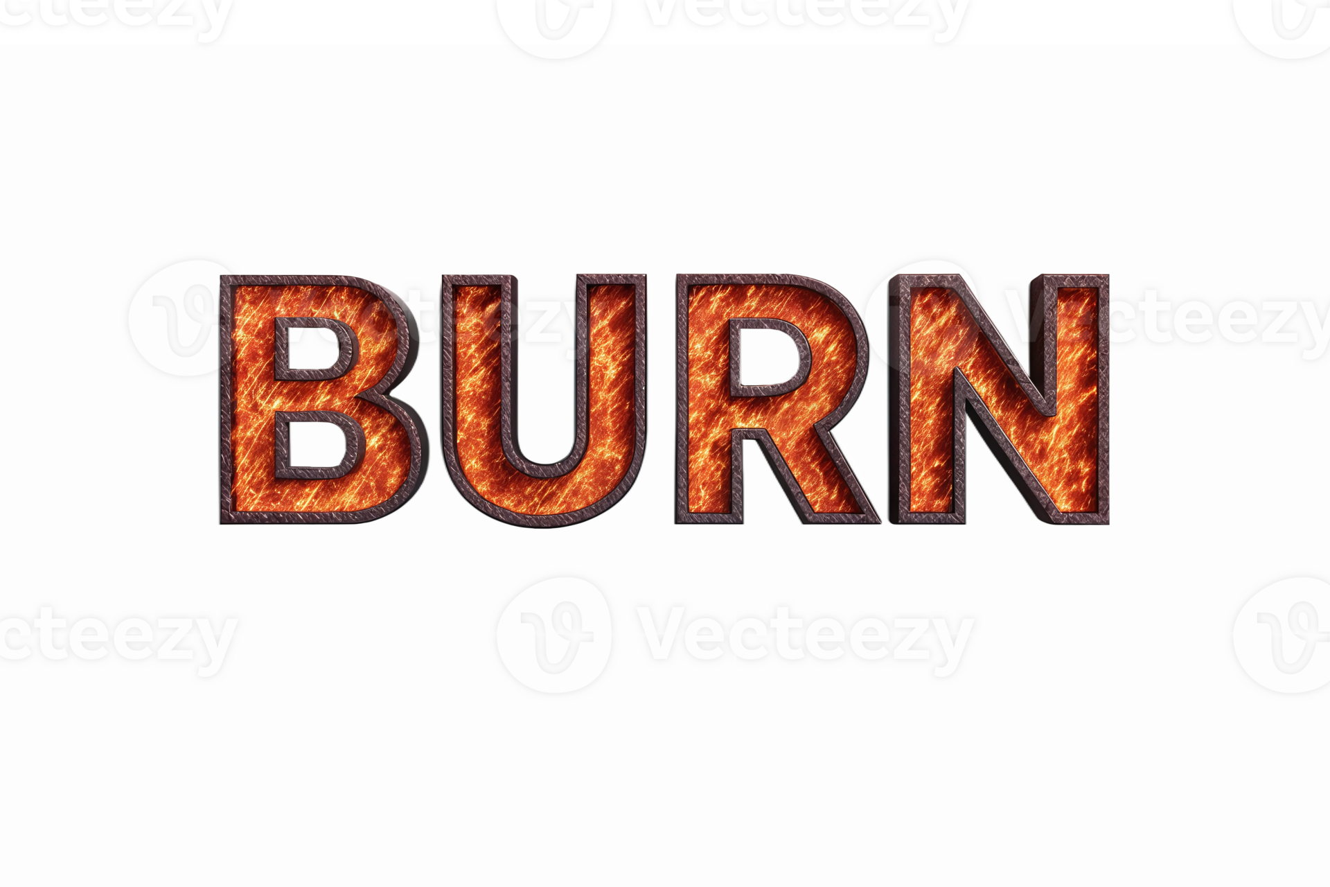 Burn Text Effect with Fiery Texture on Transparent Background for Dynamic Graphics 65428883 PNG