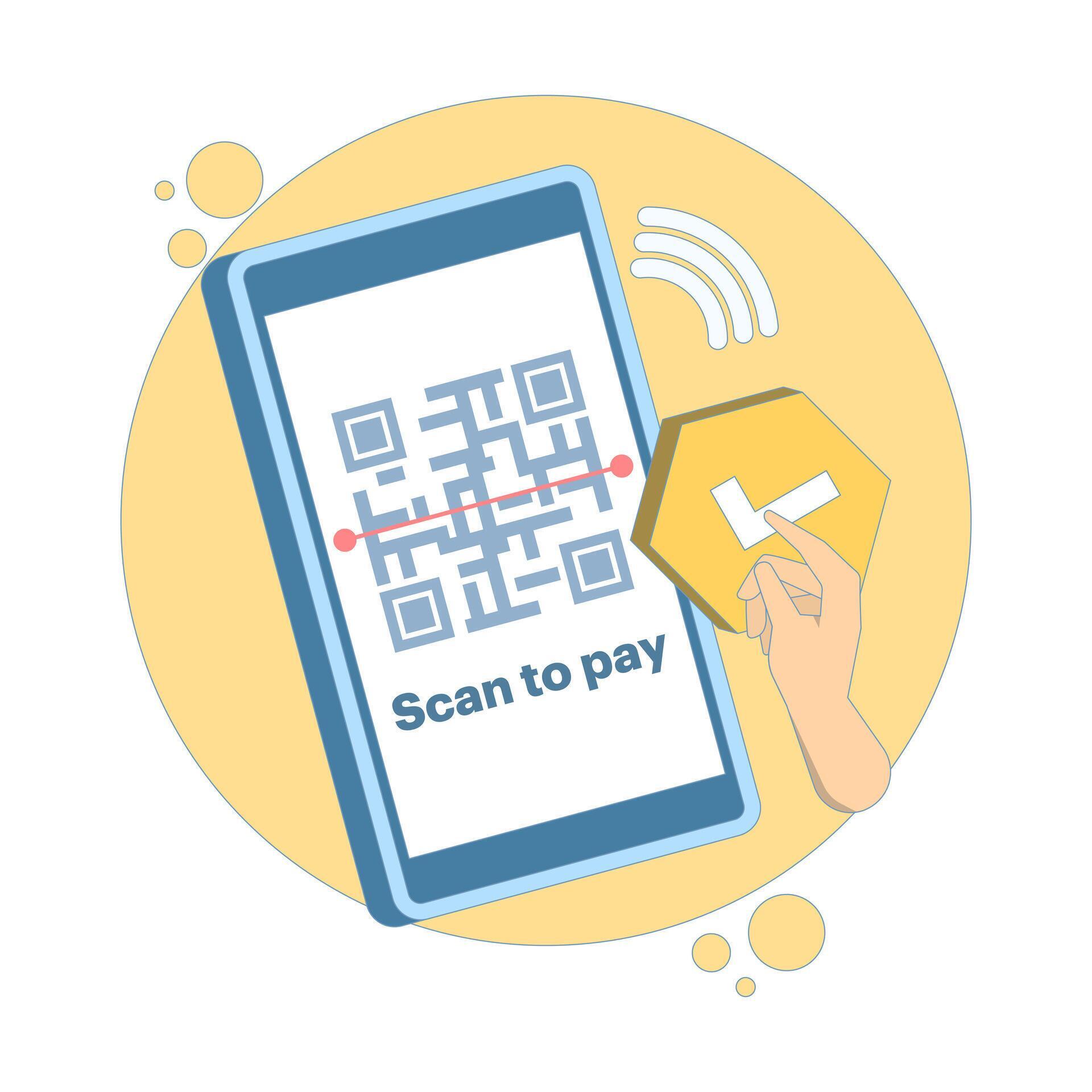 Payment Concept Using Qr Secure Transaction Integration Of Qr Code Payment For Contactless