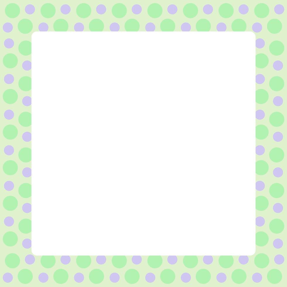 square frame polka dot pastel pattern, green polka dots soft frame for ...