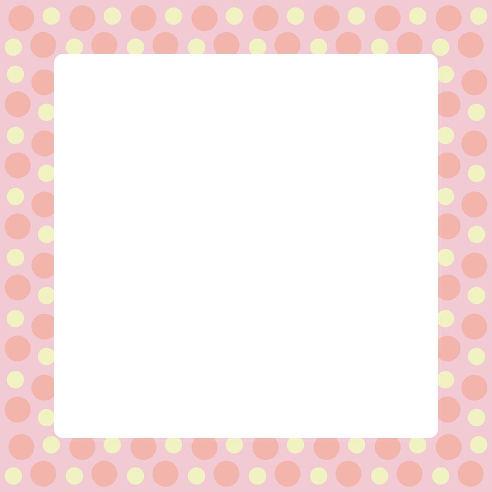 square frame polka dot pastel pattern, red polka dots soft frame for ...