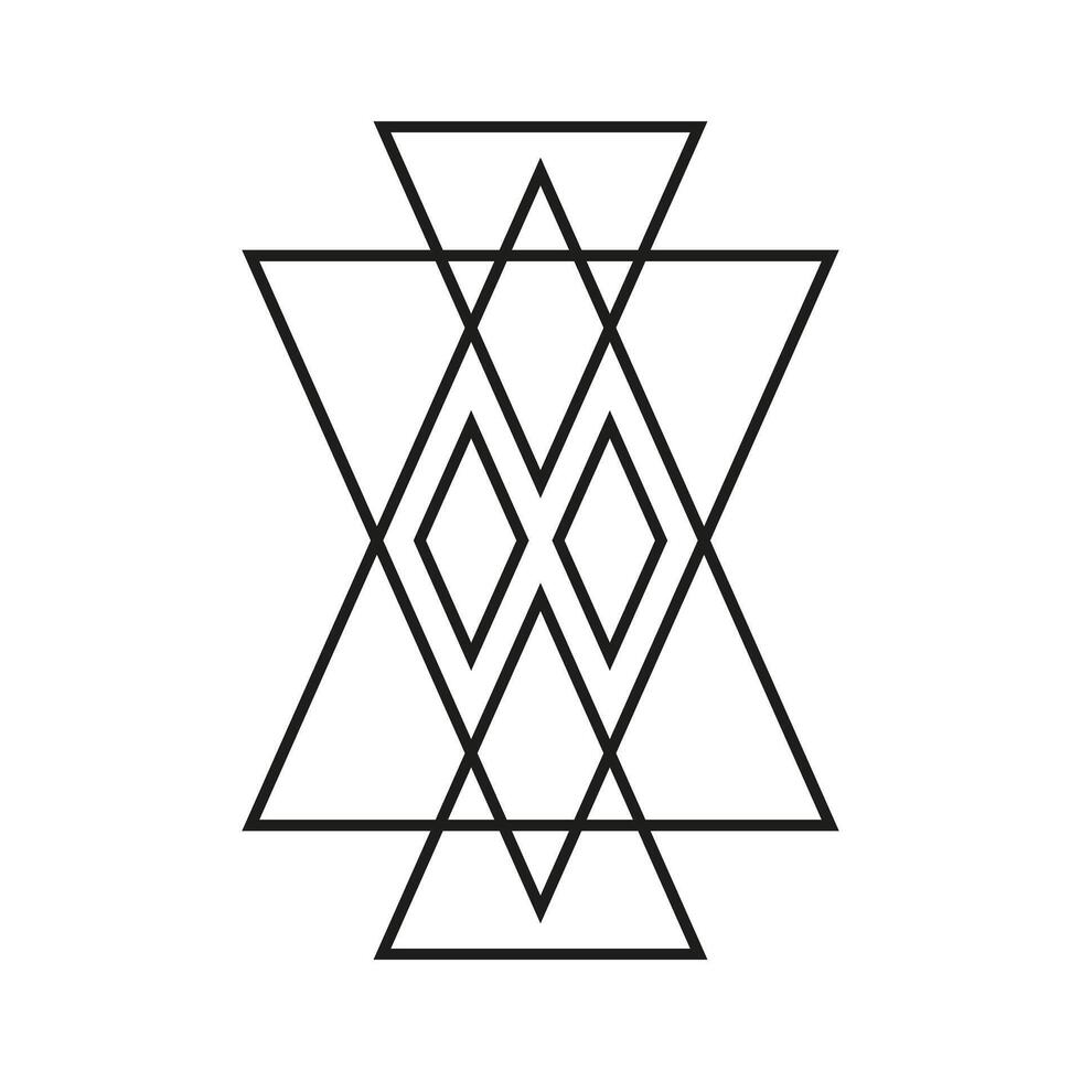 Abstract line art geometric design element. illustration. EPS 10 ...