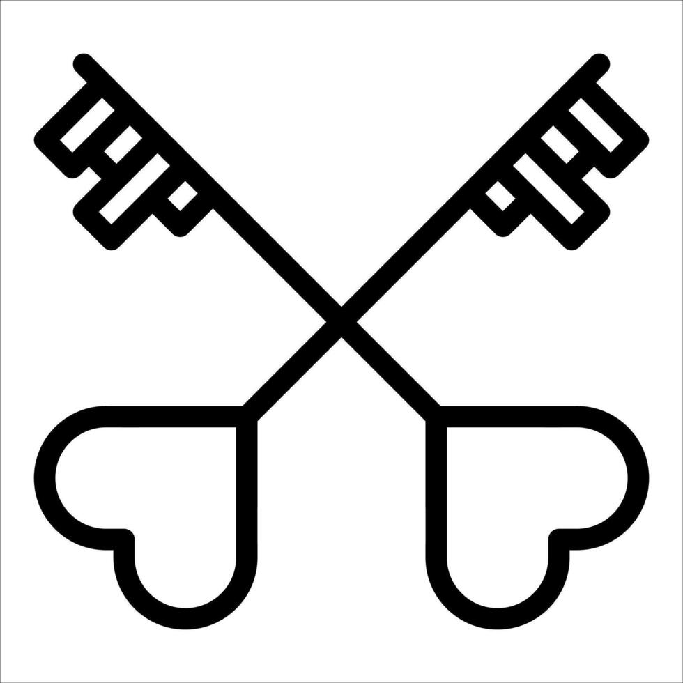 Crossed keys icon 65450268 Vector Art at Vecteezy