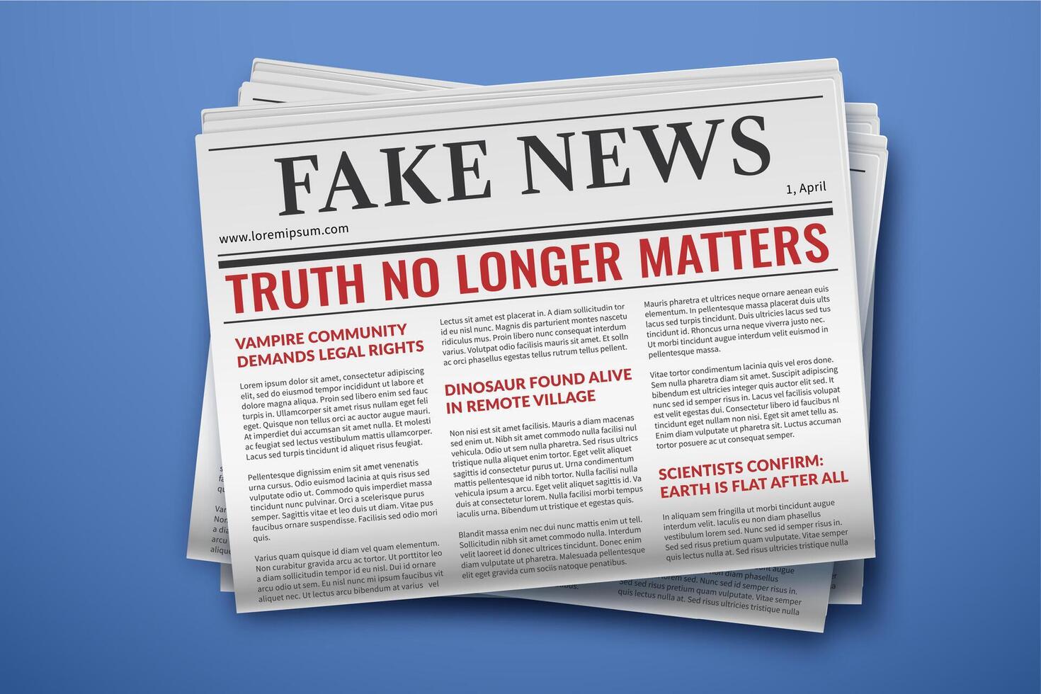 Fake news newspaper with satirical headlines 65454977 Vector Art at Vecteezy