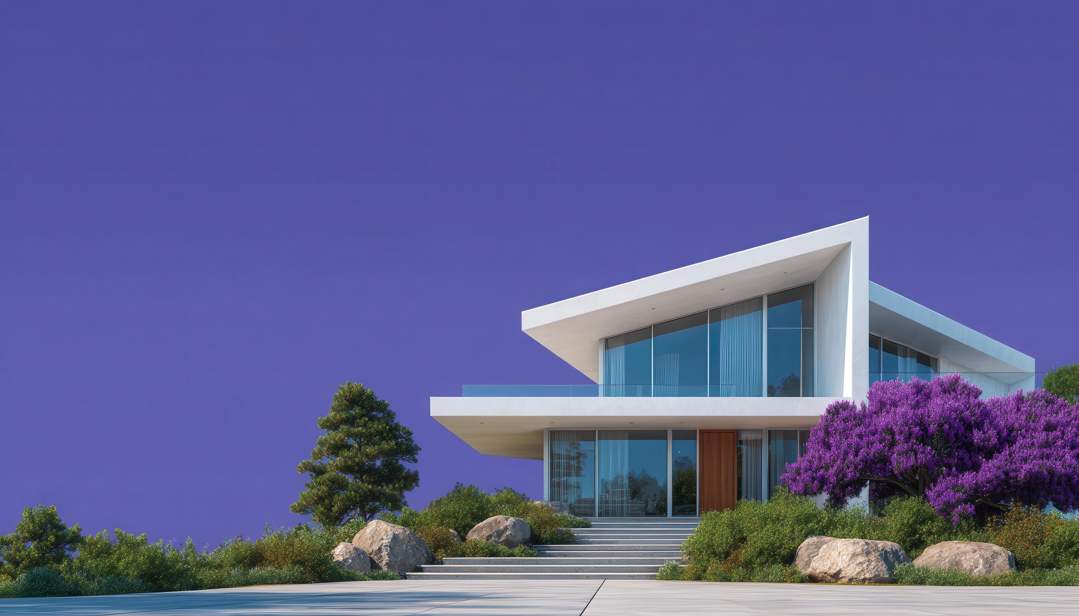 Modern angular house design scenic landscape architecture contemporary ...