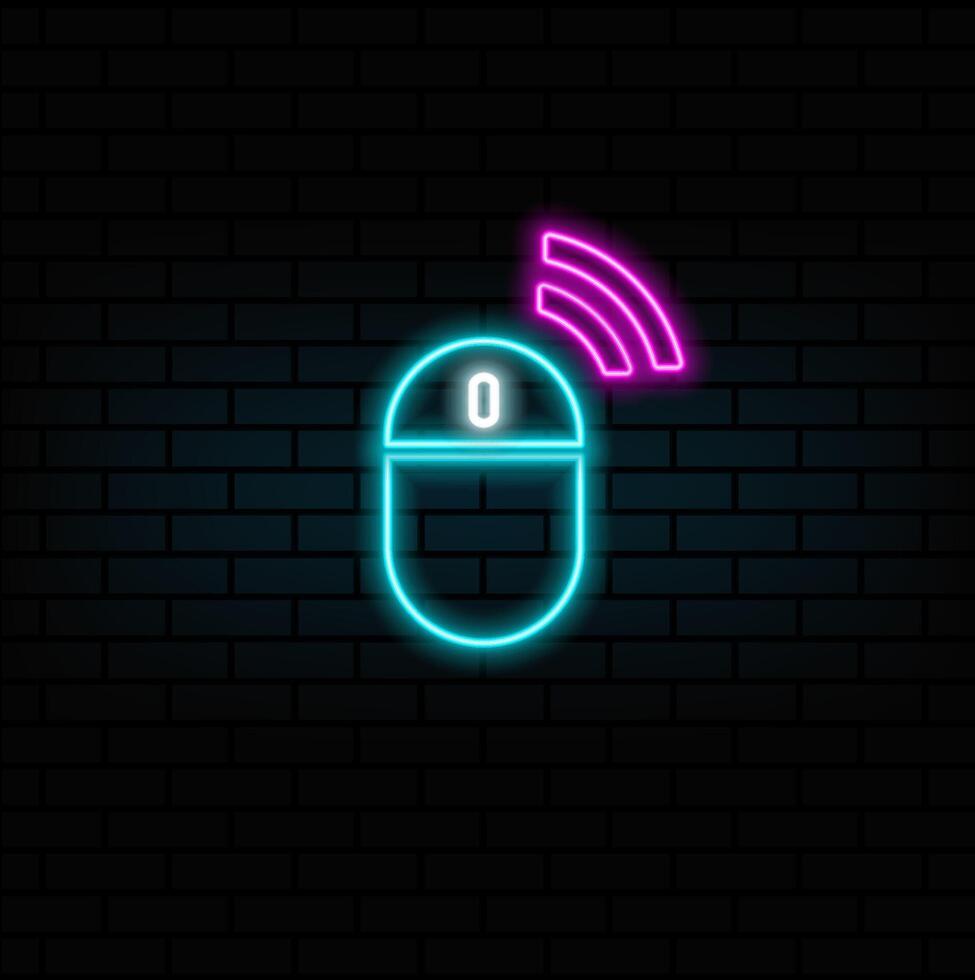 neon style.PC mouse icon Line Ui style icon design PC mouse icon ...