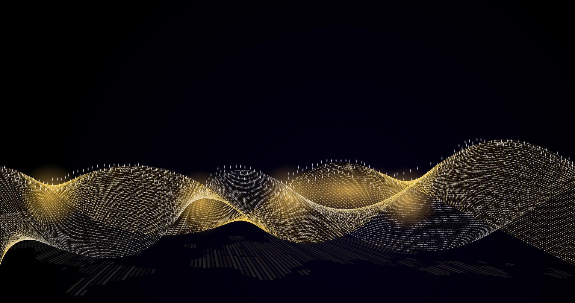 Realistic abstract digital technology background. Big wave data, data transfer, Network, cyber ...