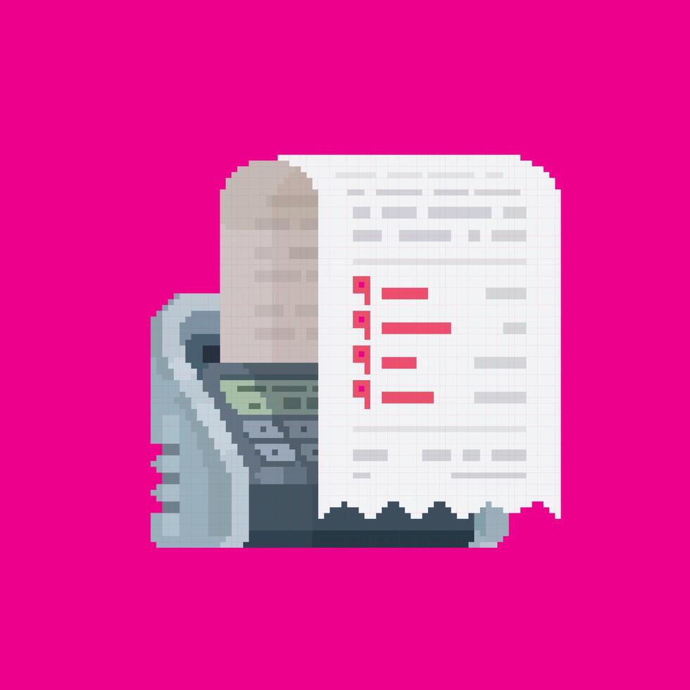 pixel art receipt machine 65607430 Vector Art at Vecteezy
