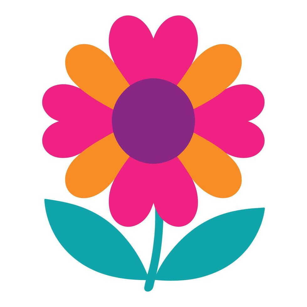 Mexican Otomi Flower Illustration with Vibrant Fiesta Floral Art ...