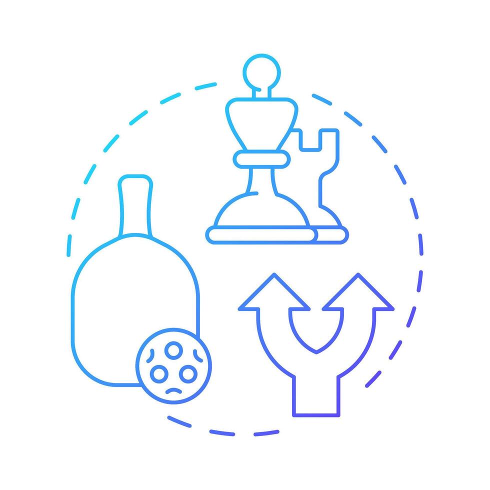 Ball in your court blue gradient concept icon. Personal responsibility ...