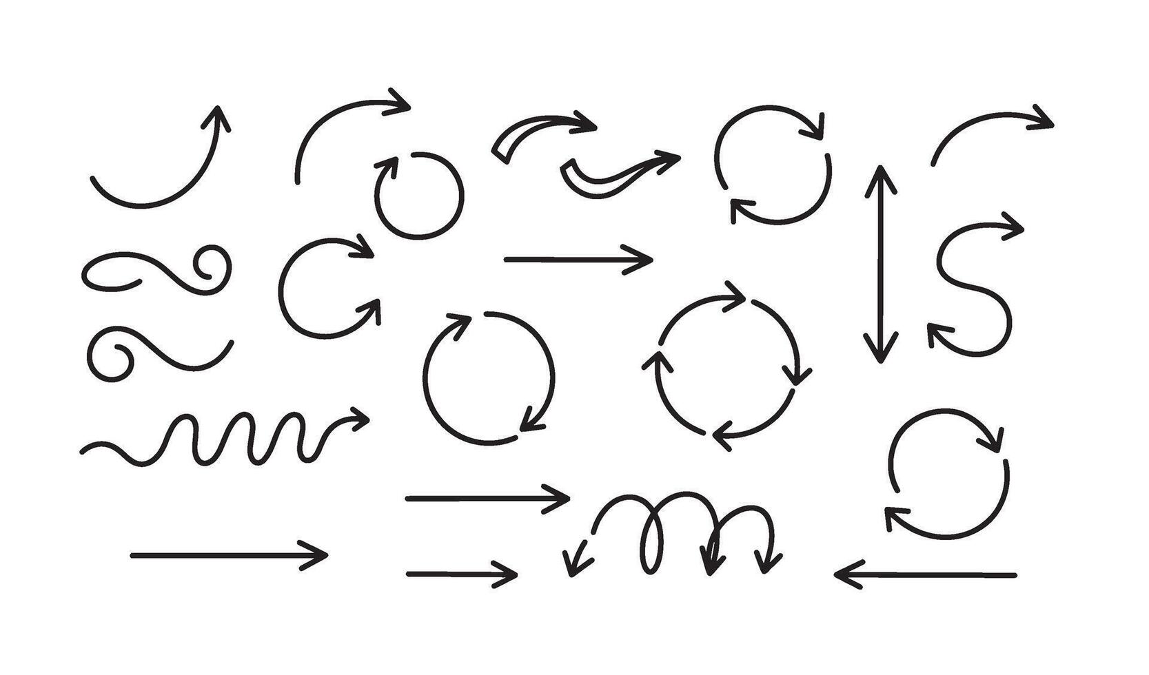 Artistic Hand Sketched Arrows Designed for Abstract Concepts and Motion Graphics 65621133 Vector ...