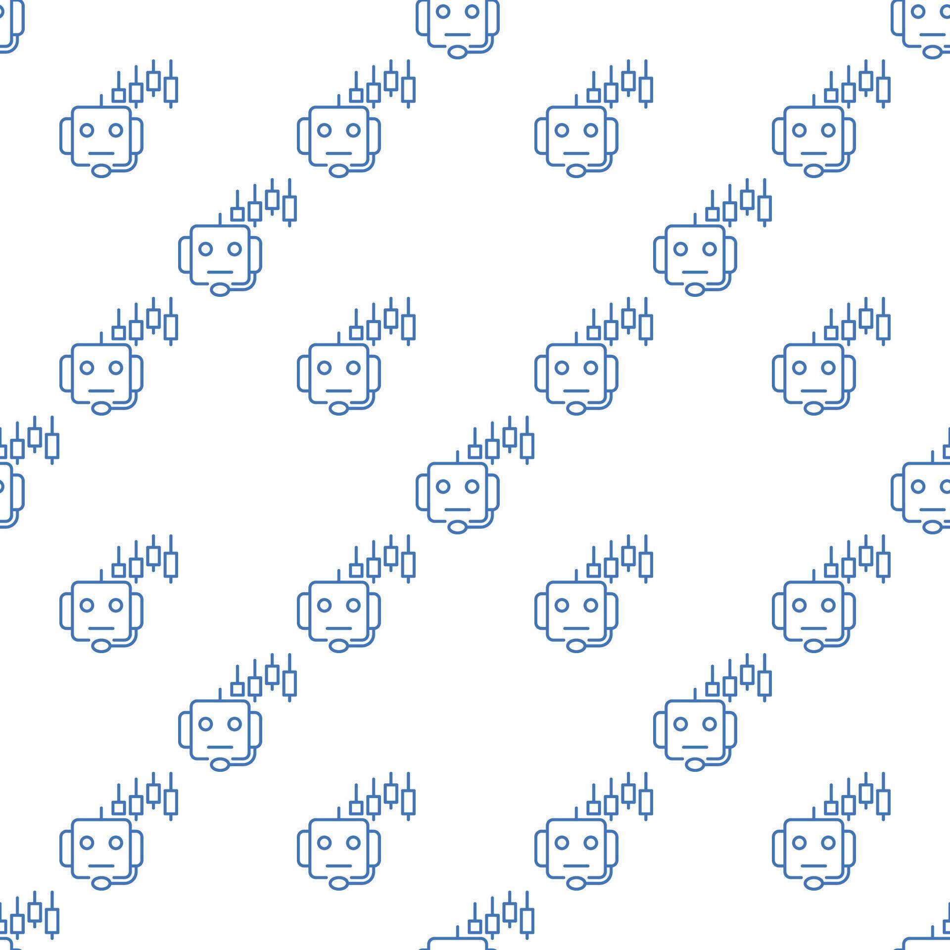 Algorithmic Trading Machine and Candlestick Chart linear seamless ...