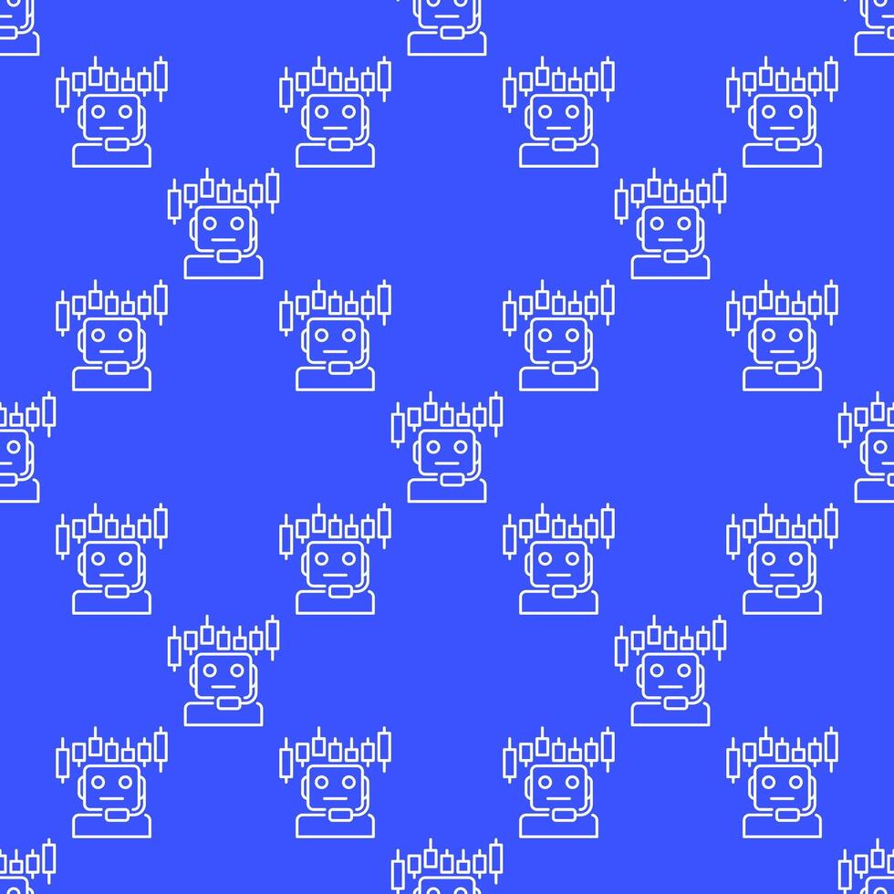 Candlestick Chart And Trading Bot Ai Trader Outline Seamless Pattern 65650802 Vector Art At Vecteezy
