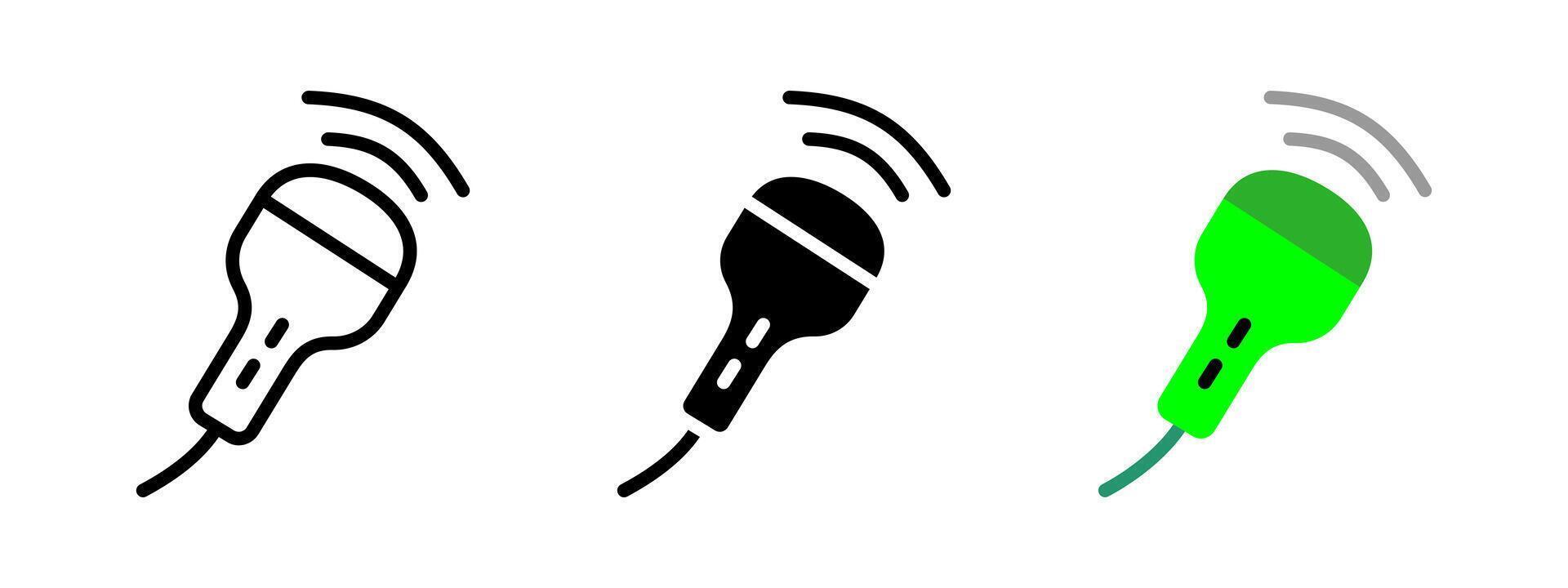 Microphone Icon Audio Microphone With Sound Waves Illustration Voice Recording And Media Tool