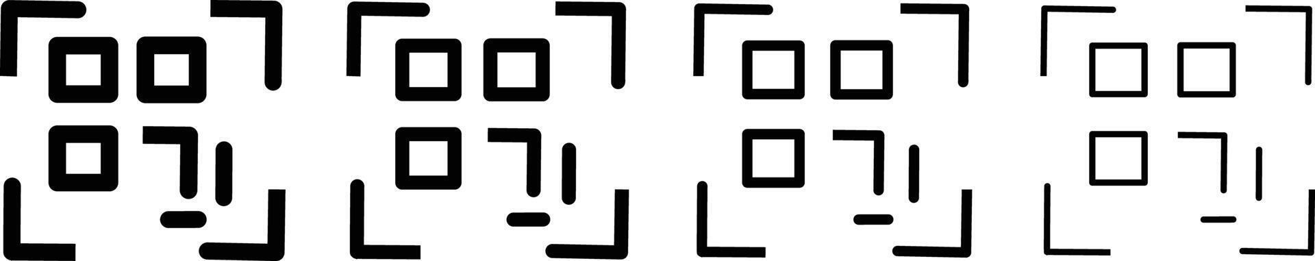 QR code icon. transparent digital scanning qr code. QR code for payment ...