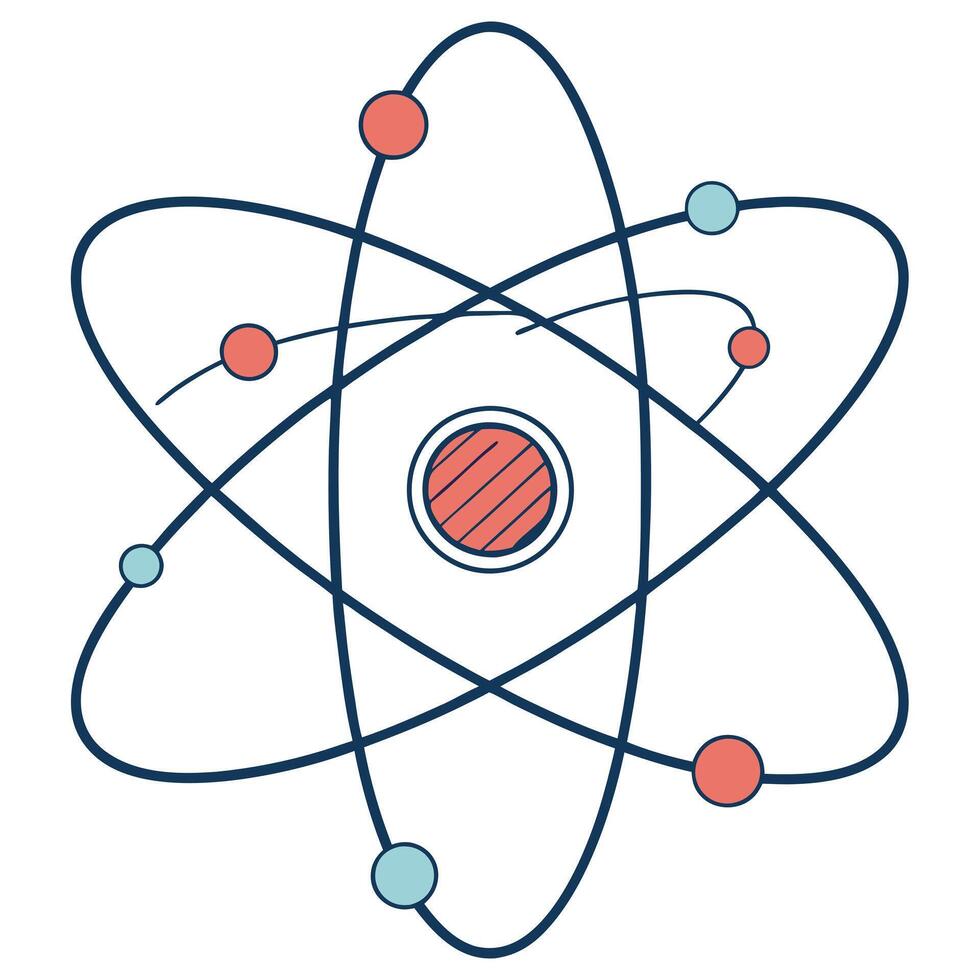 Exploring the Atom A Simplified Illustration of Atomic Structure design illustration 65668373 ...