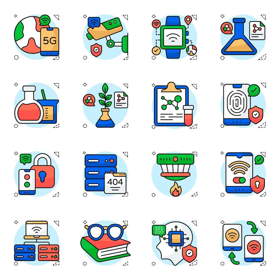 Set of Data Science Flat circular Icons 65687174 Vector Art at Vecteezy