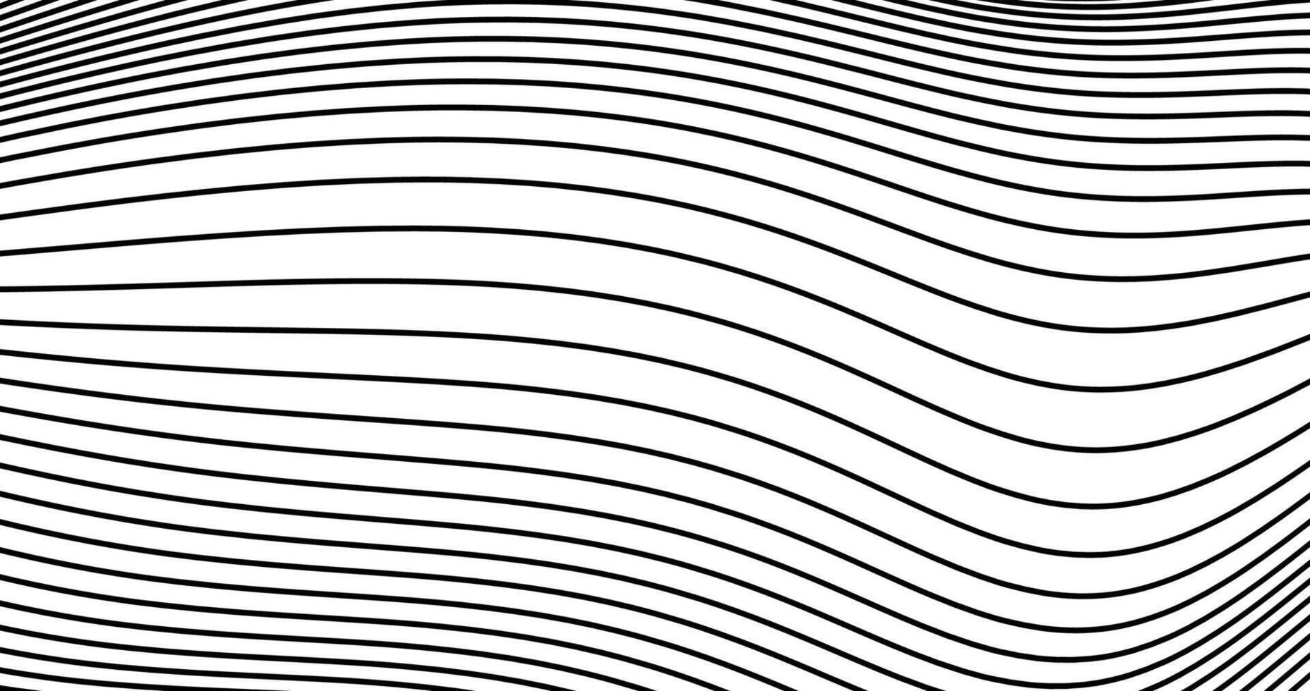 Black Wave Parallel Lines stripes on Empty White Background 65693613 ...