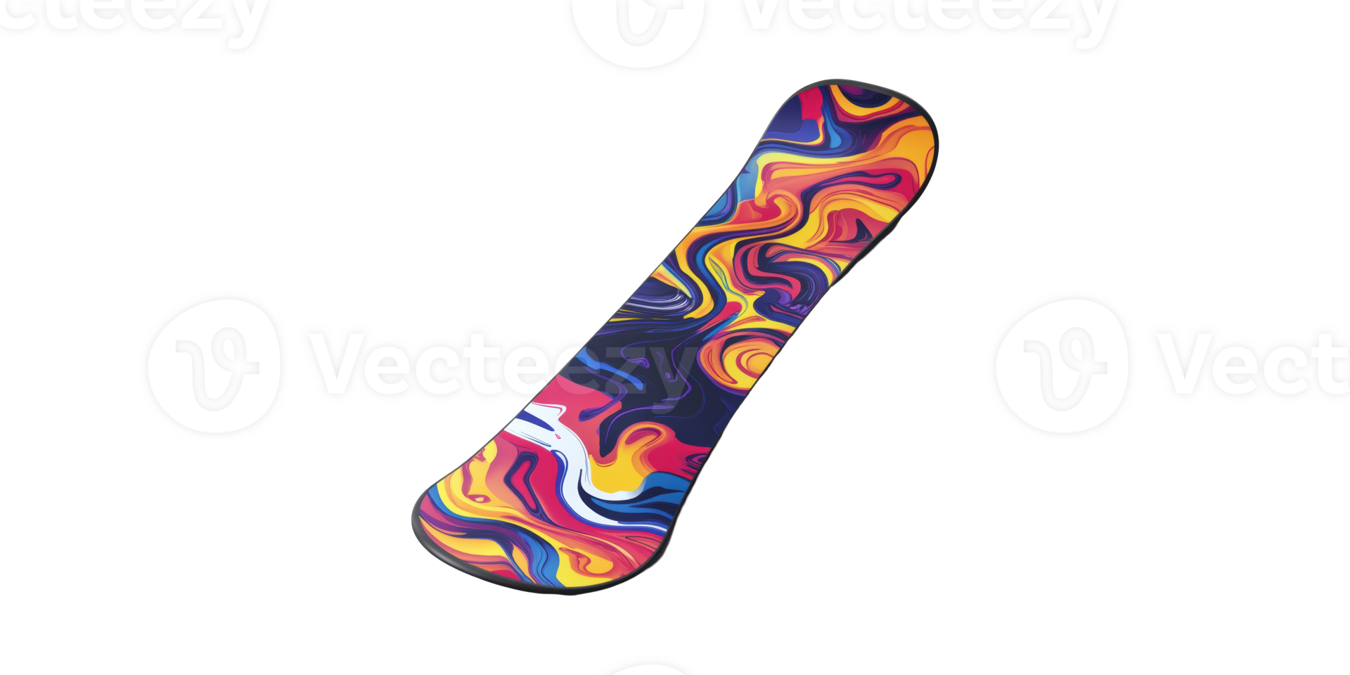 Colorful Abstract Snowboard Design. Vibrant Patterns For Winter Sports ...