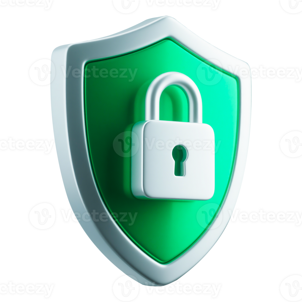 Secure Shield With Padlock Digital Security And Protection 65719609 Png