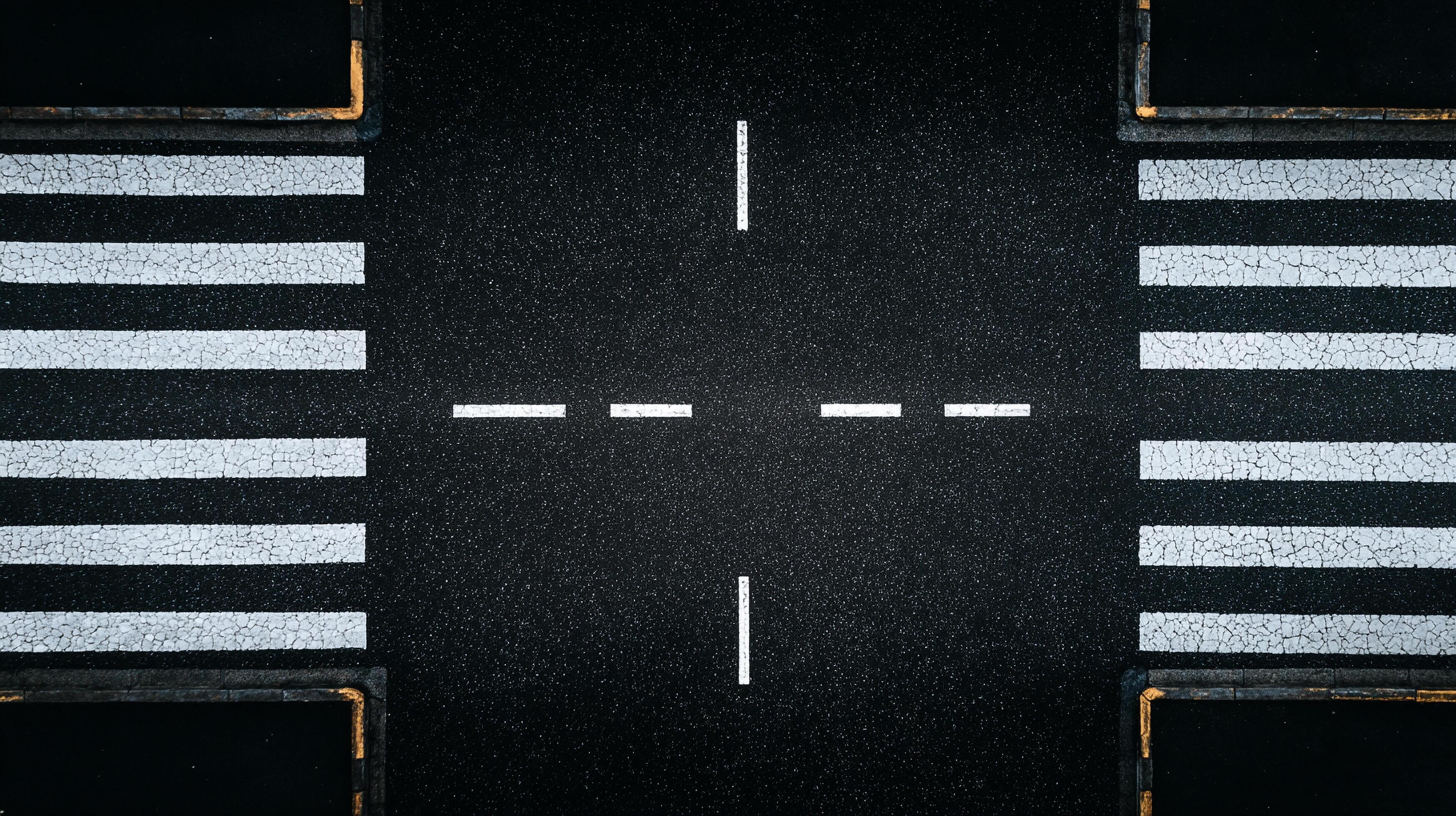 Aerial view of crosswalk pedestrian crossing road marking asphalt texture 65722100 Stock Photo ...