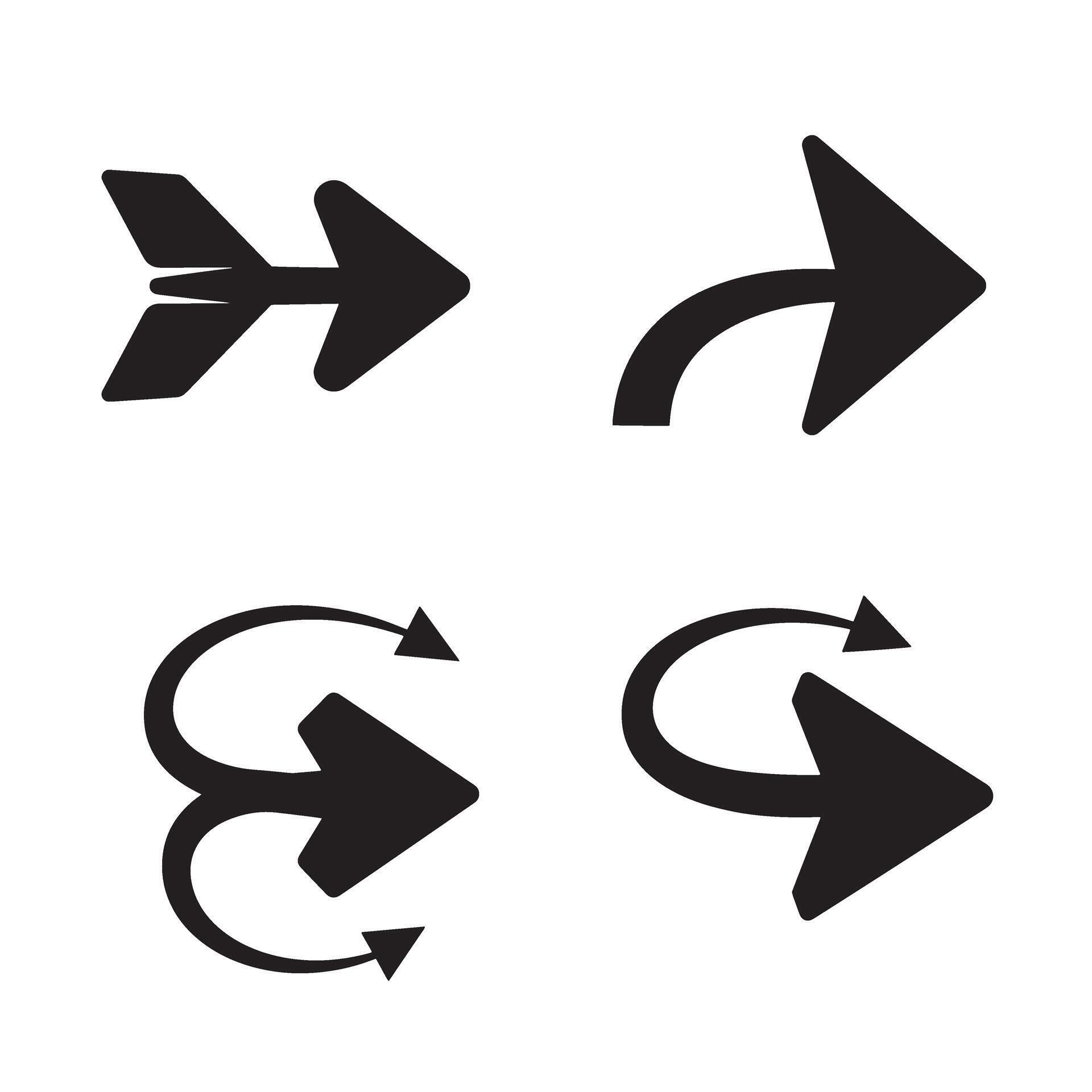 Directional arrow icon set silhouette for navigation user interface and web design 65728948 ...