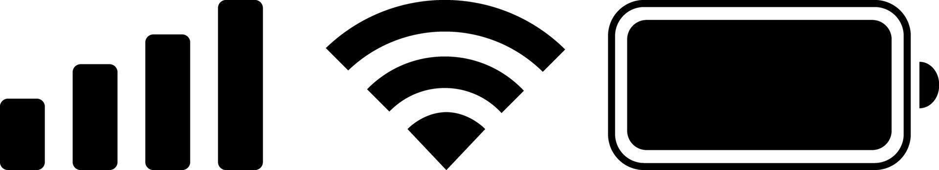 Minimalistic illustration of iPhone iOS notification bar battery and ...