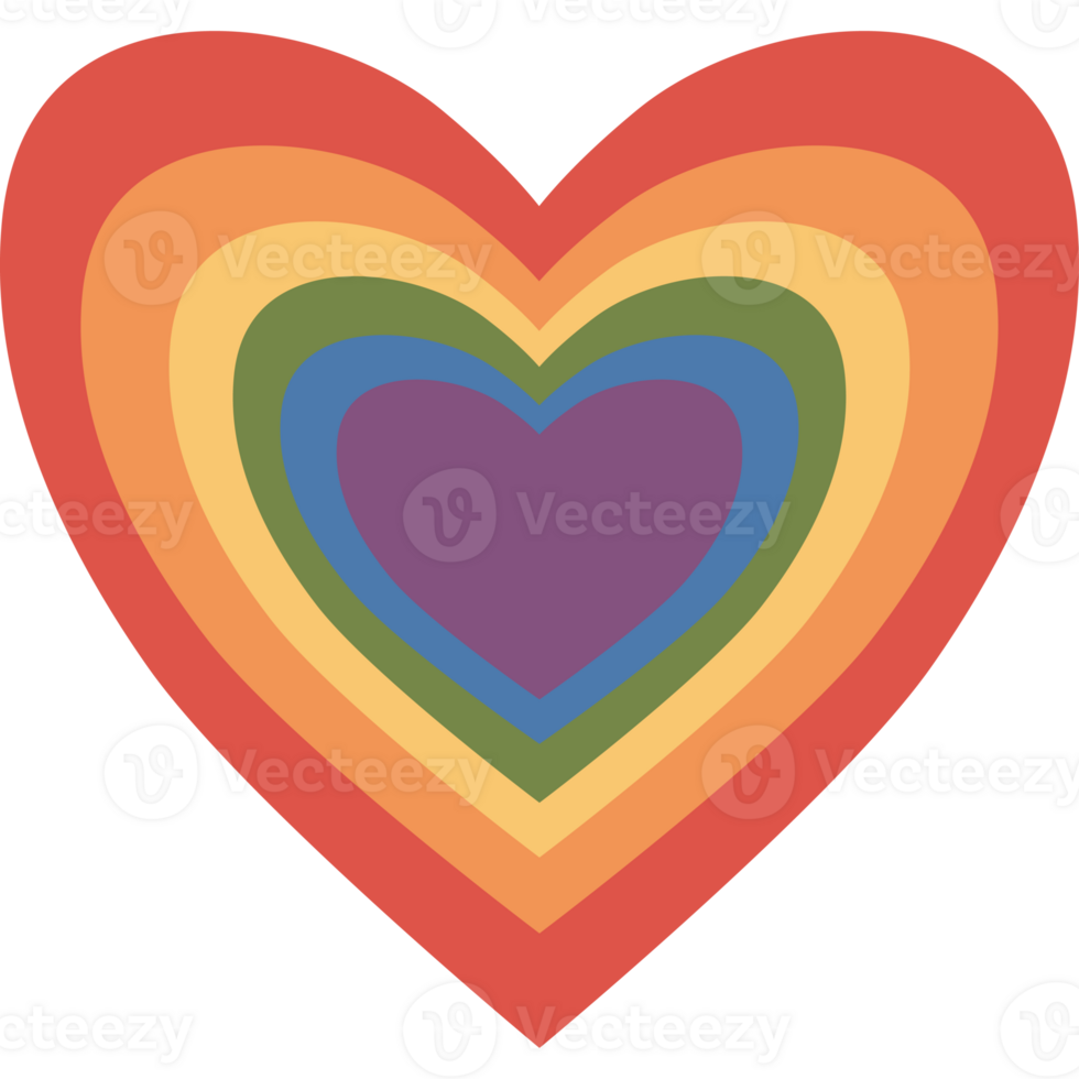 Pride Month. LGBTQ Rainbow Heart 65739629 PNG